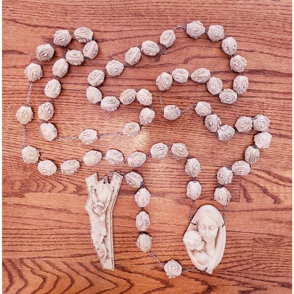 Accessories | Vintage Rosary Huge Beads Home Wall Hanging Catholic ...